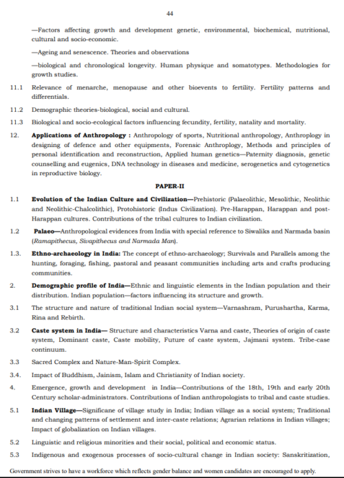 UPSC Anthropology Optional Syllabus for IAS Mains | Anthroholic